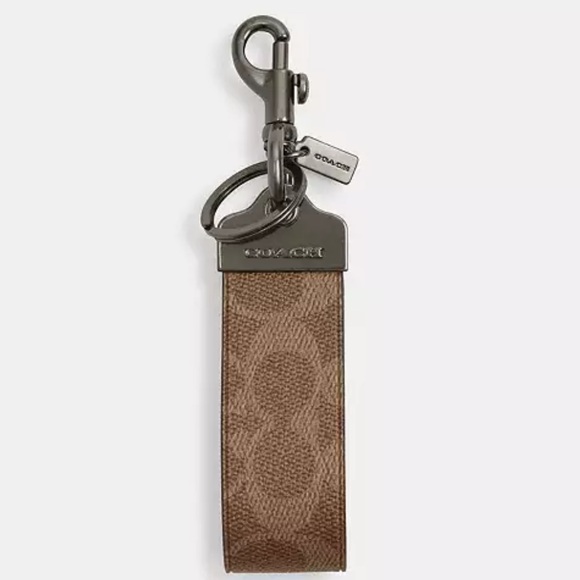 Coach | Accessories | Coach Loop Key Fob In Signature Canvas Tan | Poshmark